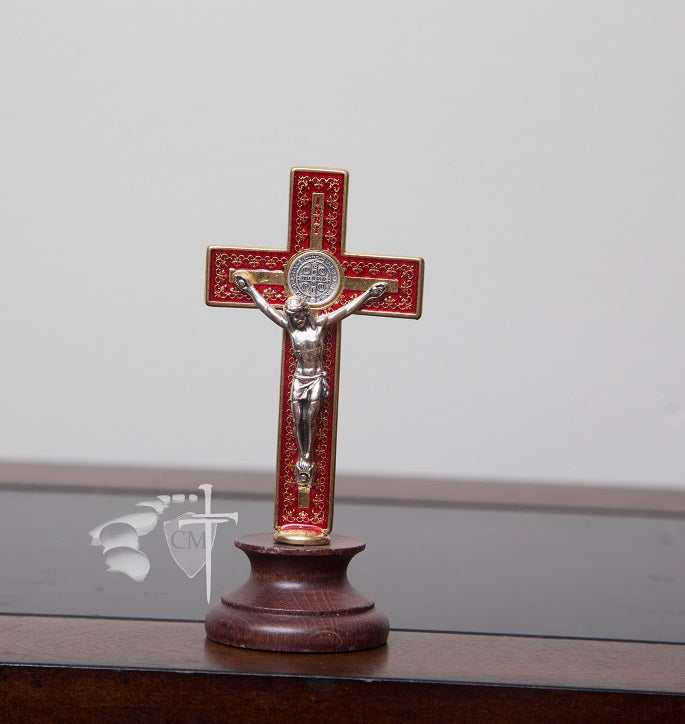 Saint Benedict Desktop Crucifix – CatholicMilestones